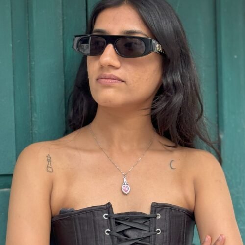 Aurora Long Pink Heart Chain – Mind eye