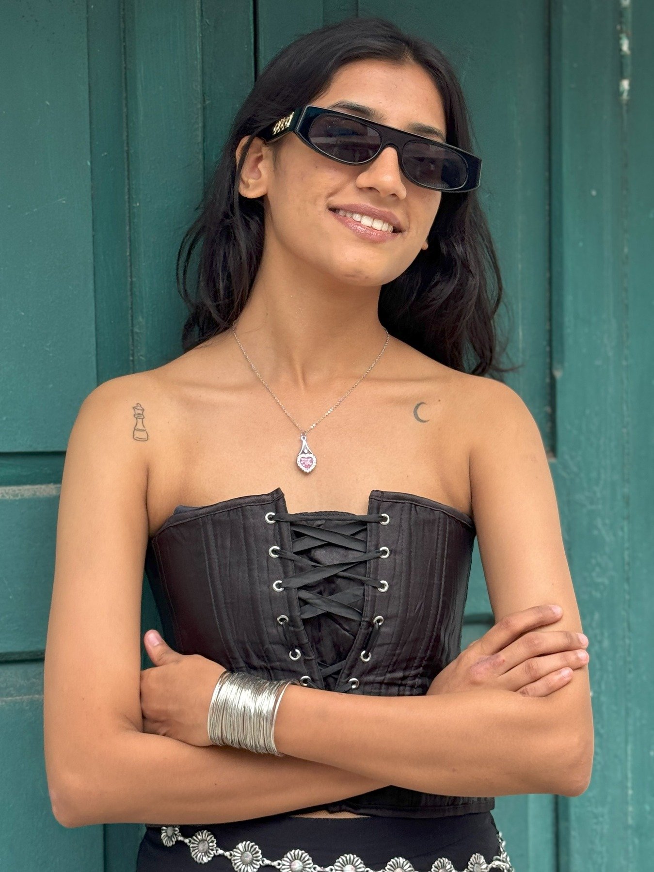 Aurora Long Pink Heart Chain – Mind eye